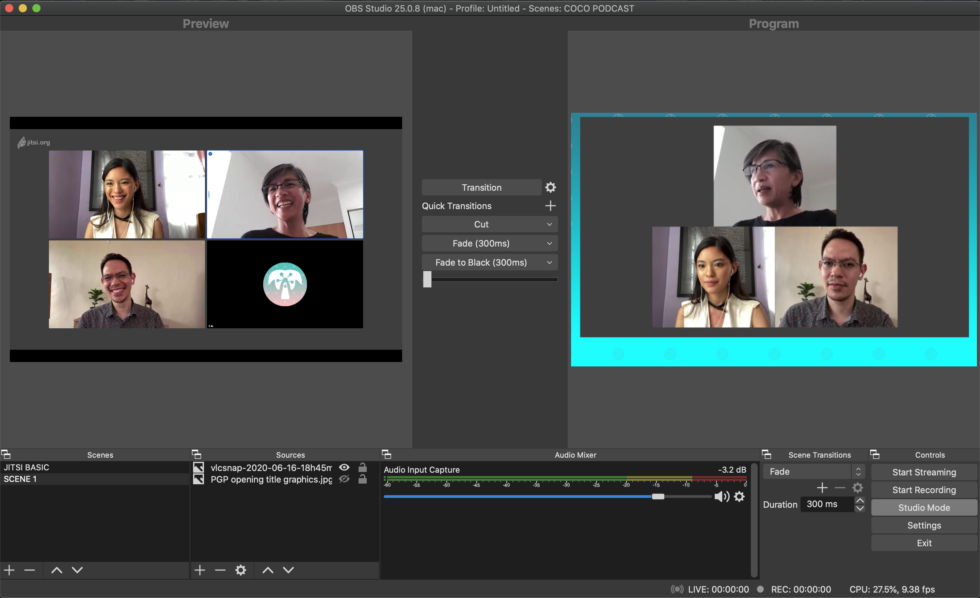 Recording a Video Podcast Remotely Using Free and Open-Source Software ...